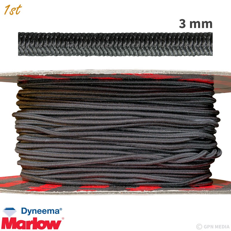Marlow Ropes 3mm Dyneema Shockcord, Bungee, Elastic Cordage